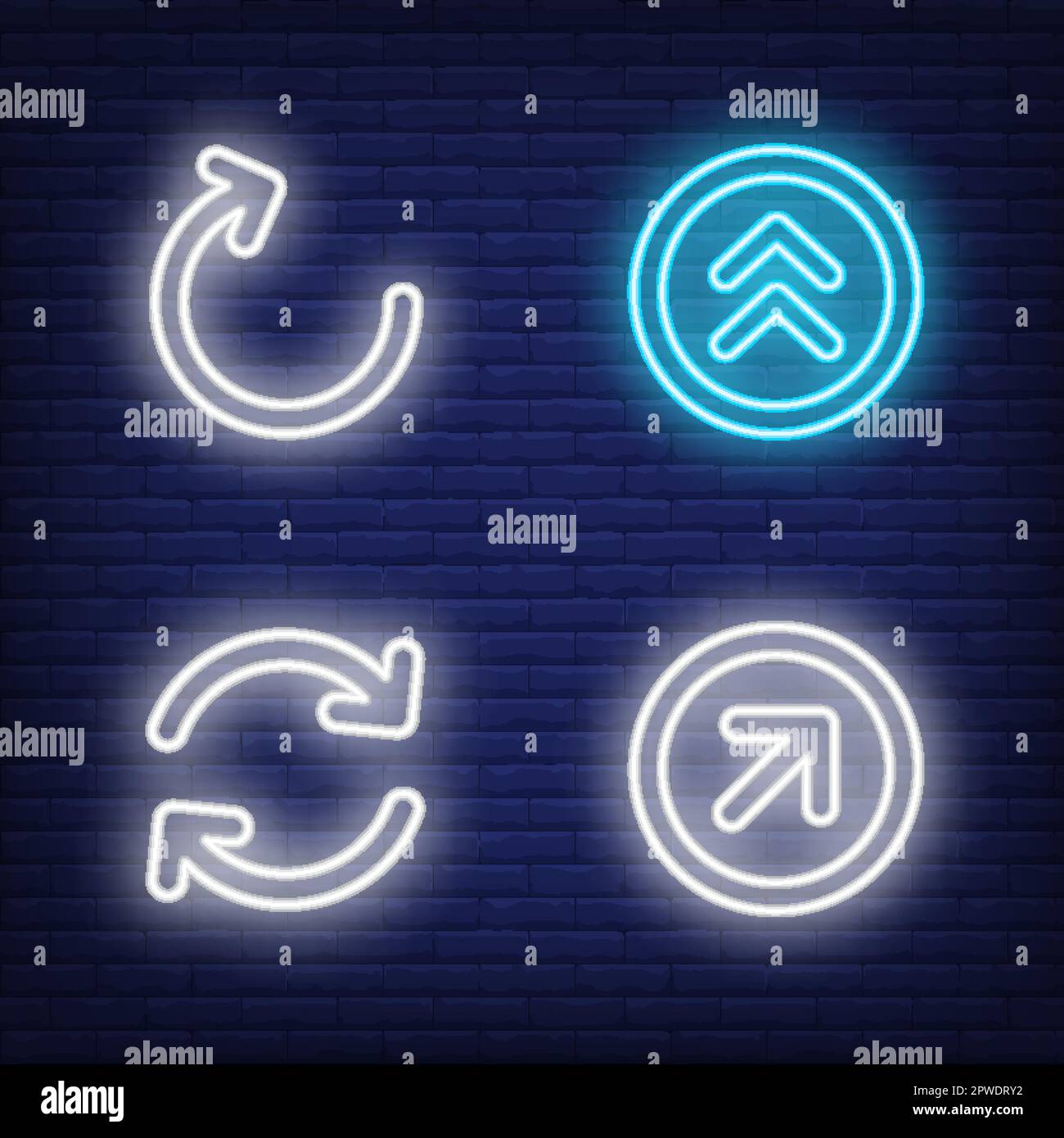 Illuminated road signs Stock Vector Images - Alamy