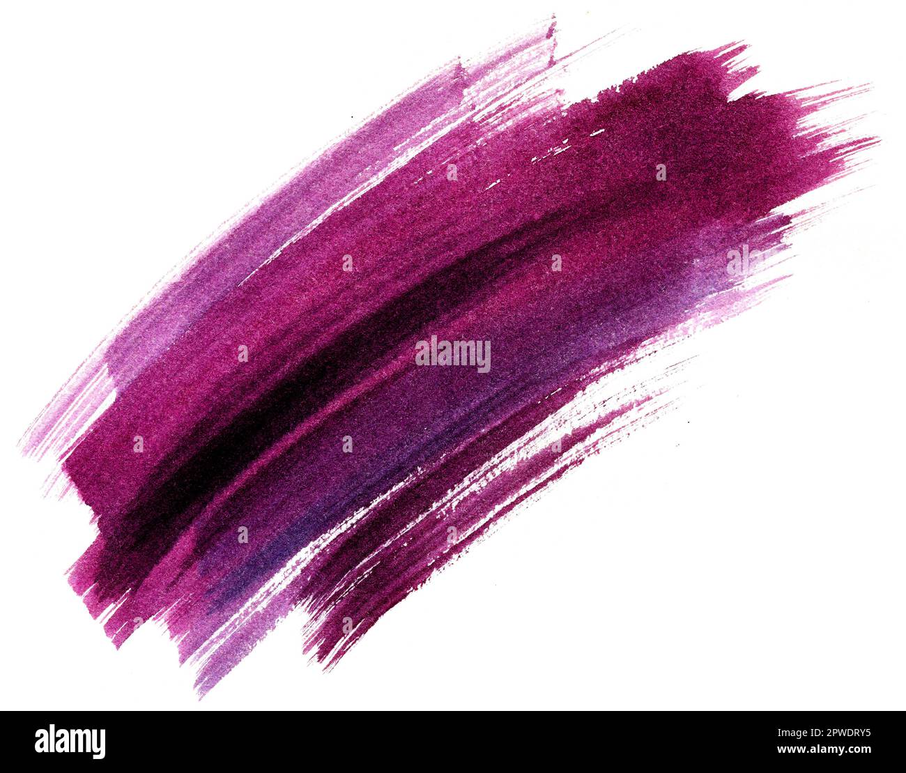 hand draw watercolor splashes, colorfull brush stain, painted stroke ...