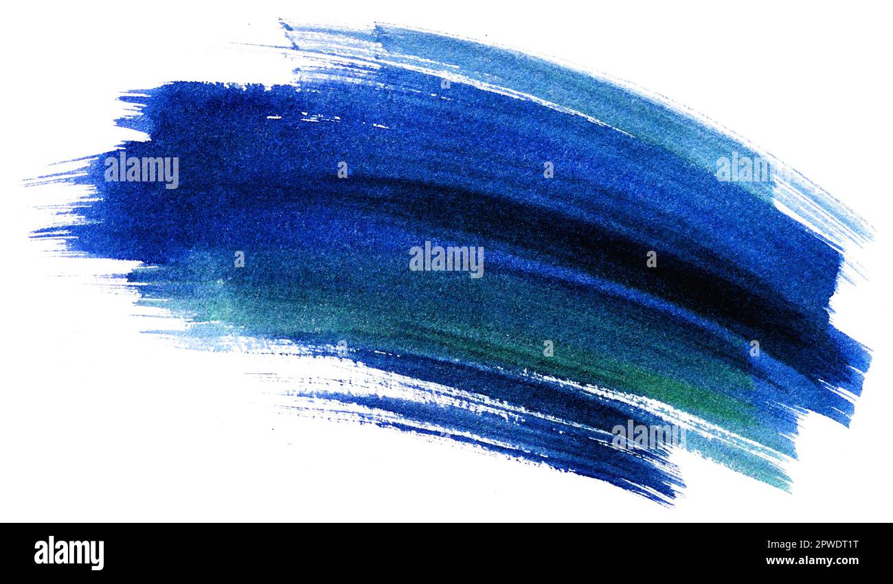 hand draw watercolor splashes, colorfull brush stain, painted stroke ...