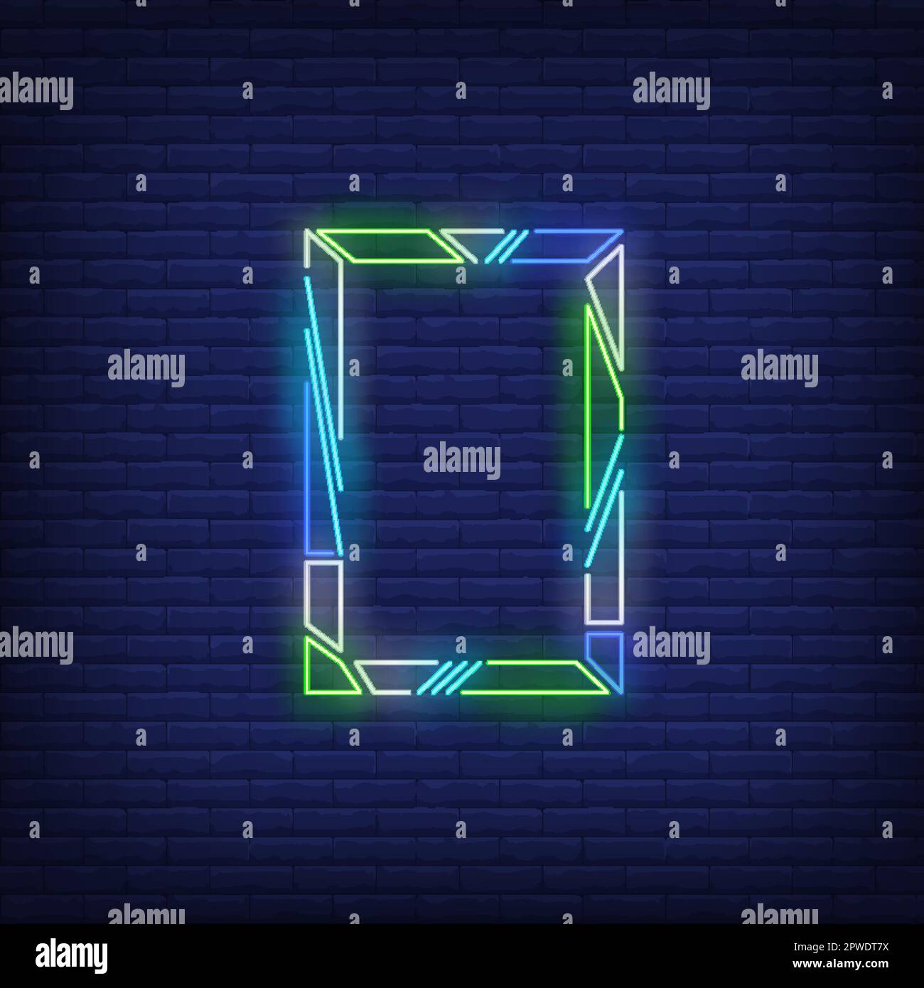 Decorative frame neon sign Stock Vector Image & Art - Alamy