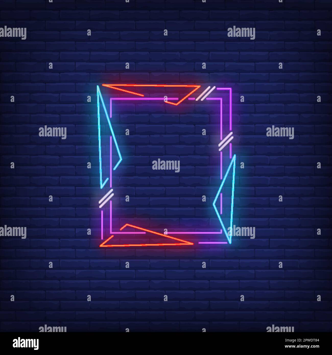 Beautiful decorative frame neon sign Stock Vector Image & Art - Alamy