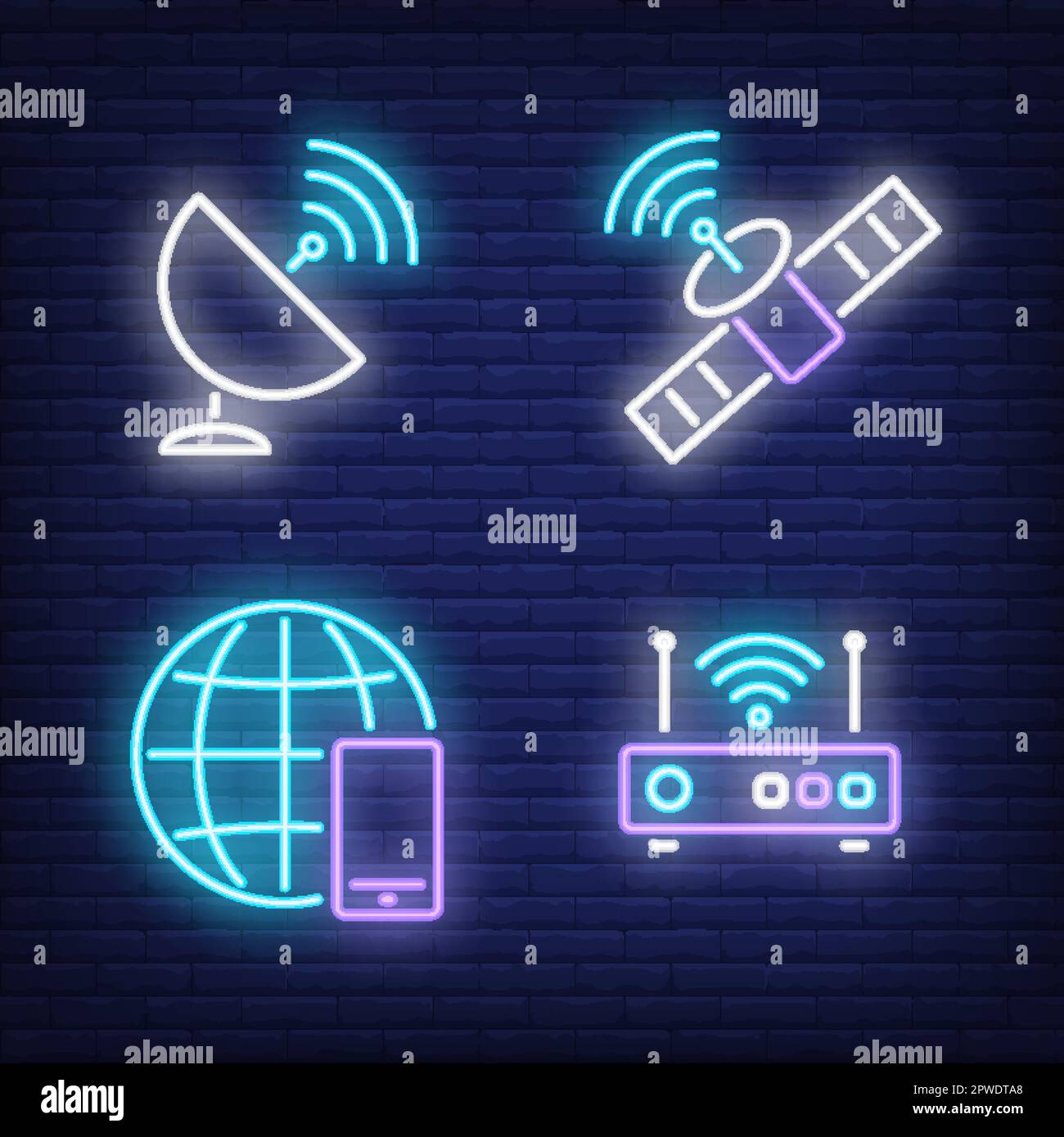 Illuminated antenna Stock Vector Images - Alamy