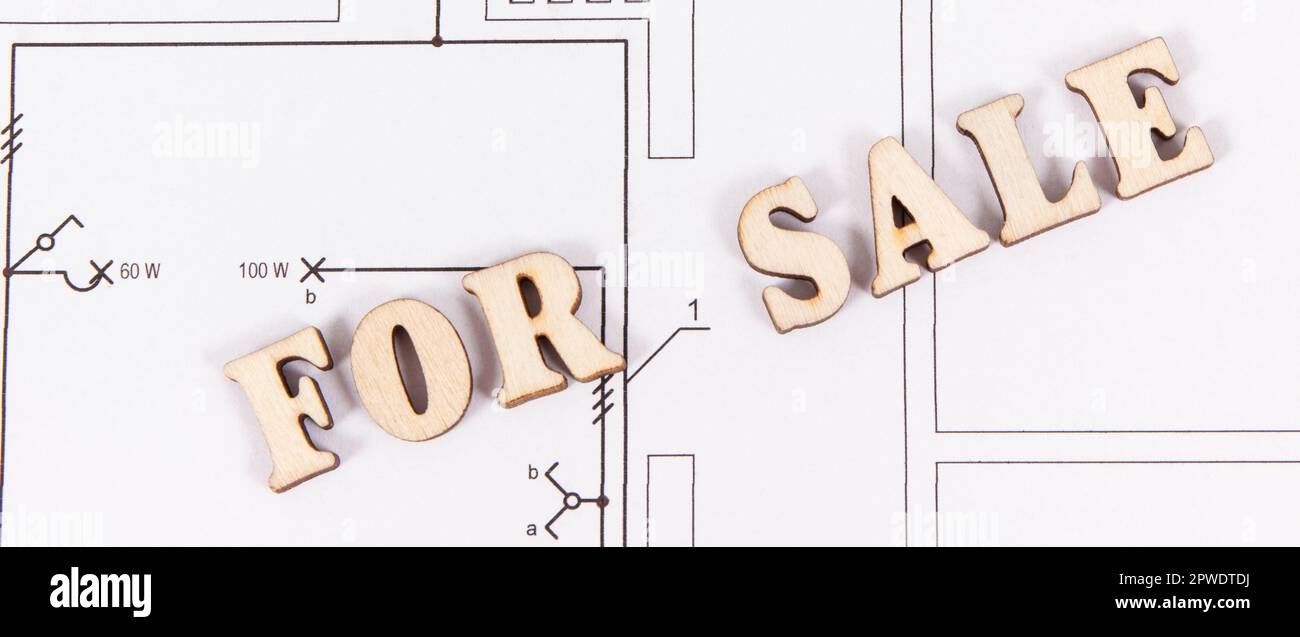 Inscription for sale on electrical construction diagrams of housing ...