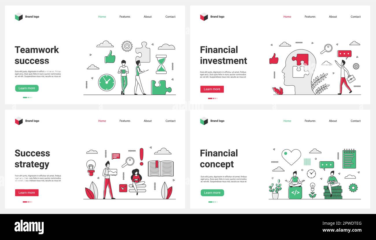 Financial strategy and investment success, company teamwork, management ...