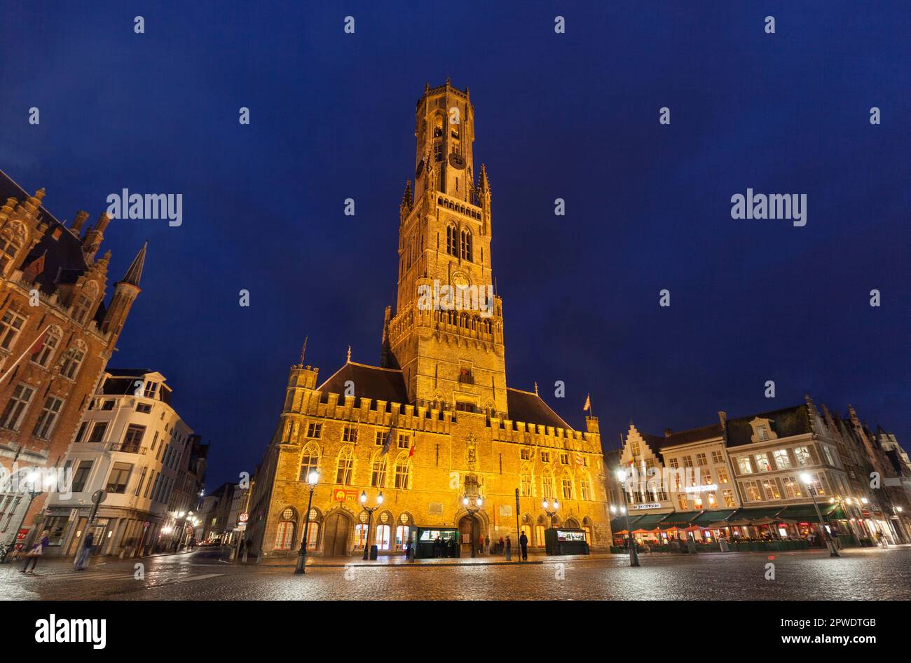 Belfort or Belfry, medieval belltower in 10th century Grote Markt ...