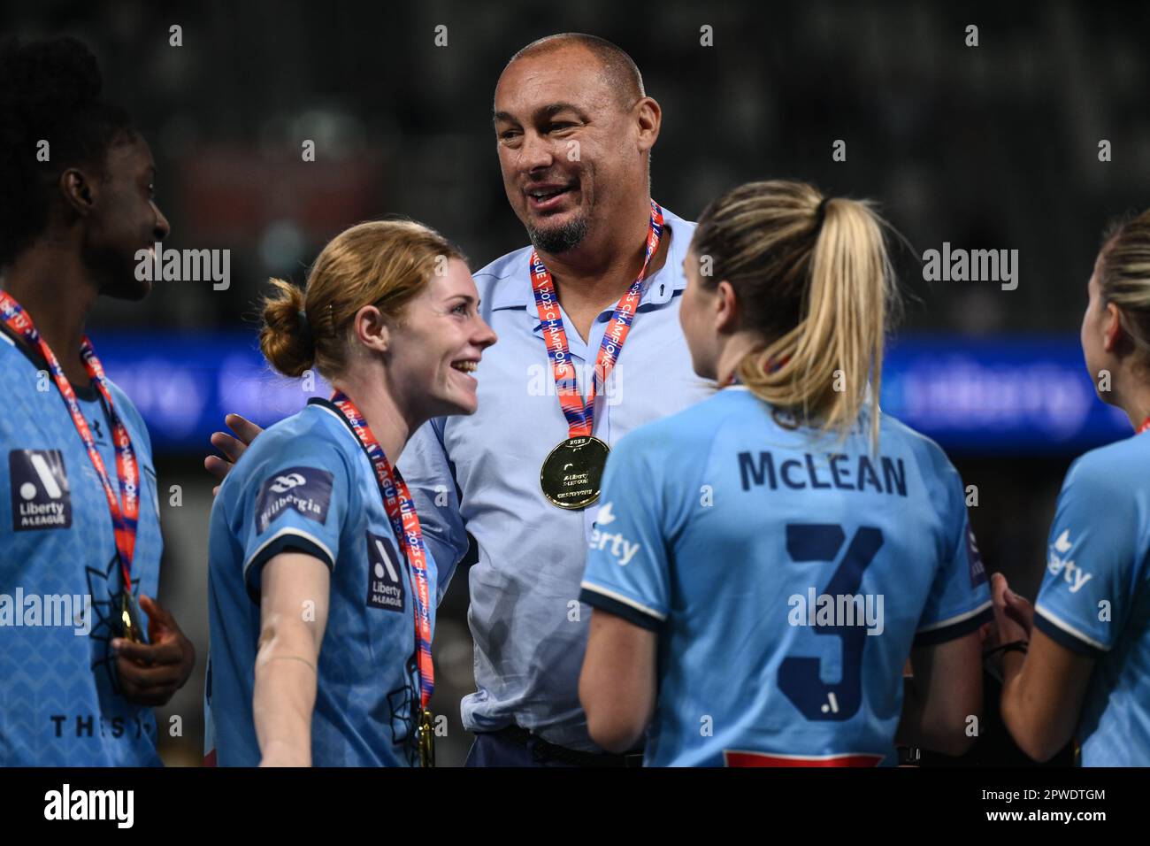 Courtnee Vine of Sydney FC, Manager of Sydney FC Ante Juric and ...