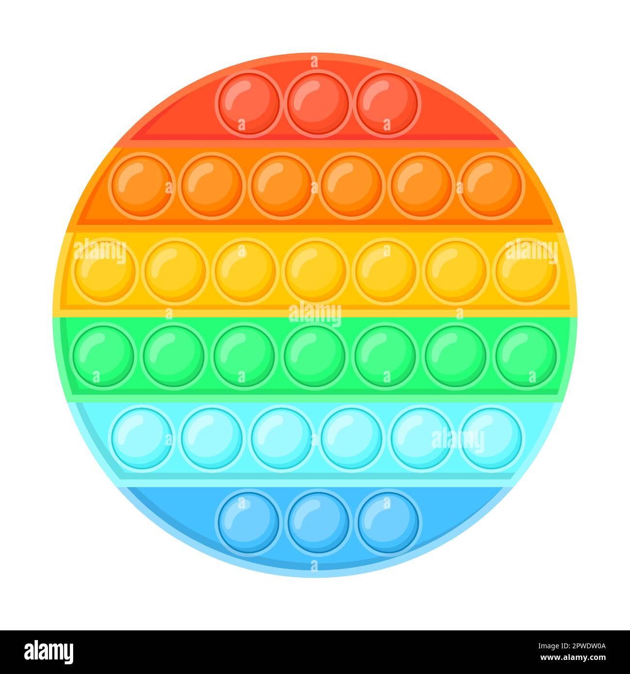 Colorful pop it and simple dimple toy vector illustration. Popular ...