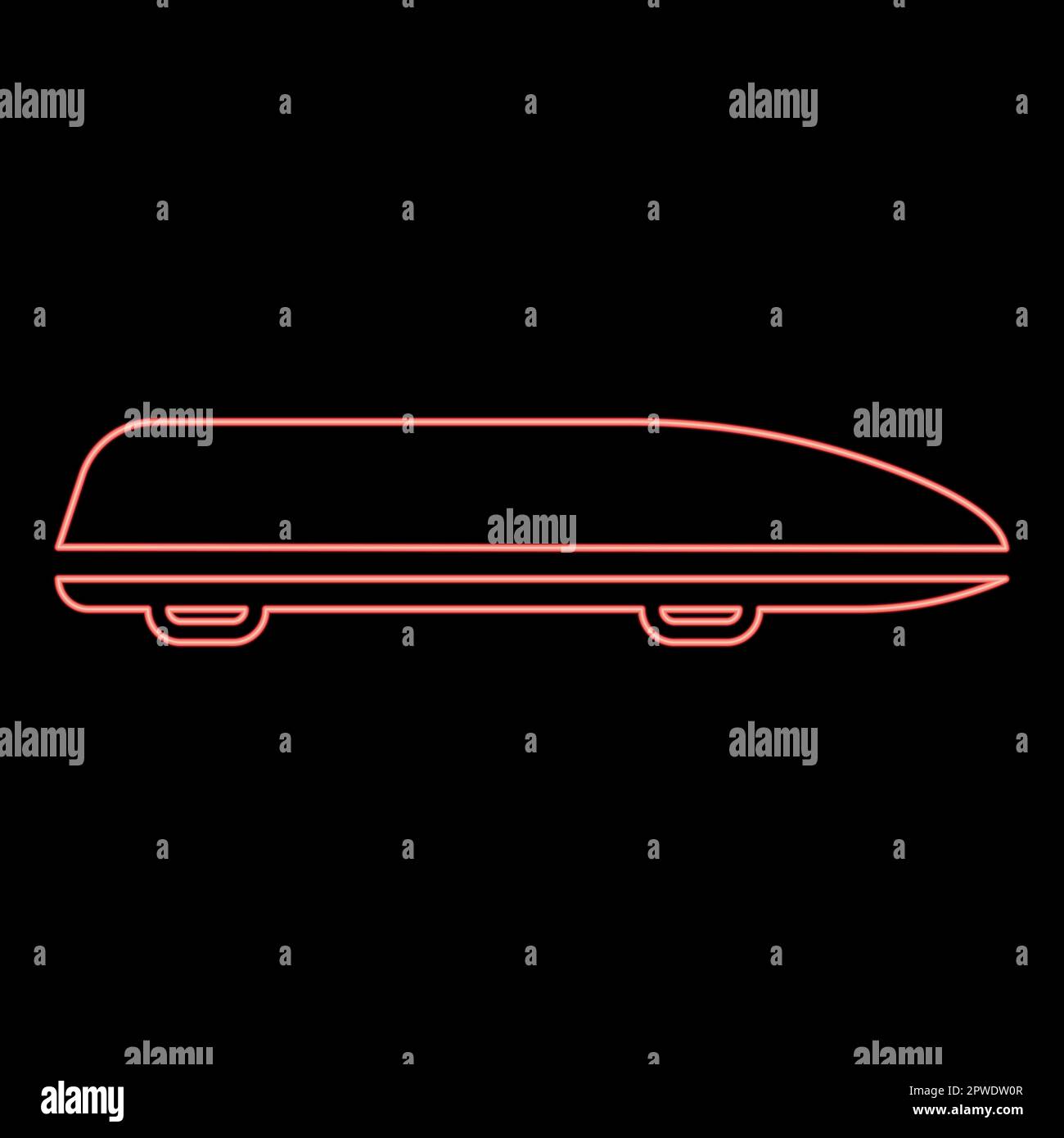 Neon car box auto roof carrier load trunk cargo roofbox red color ...