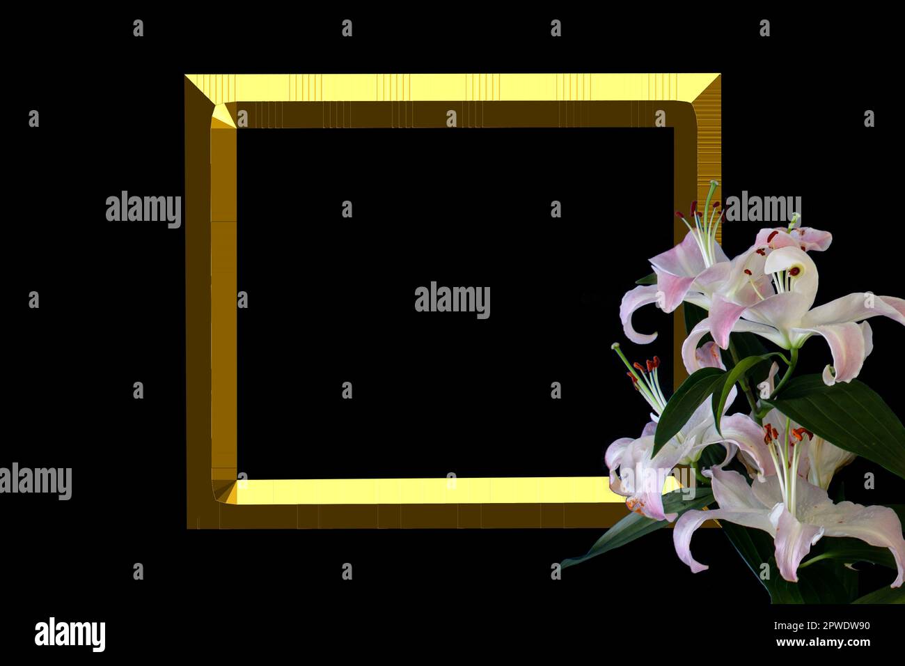 postcard, banner, invitation to death, funeral, commemoration Stock ...