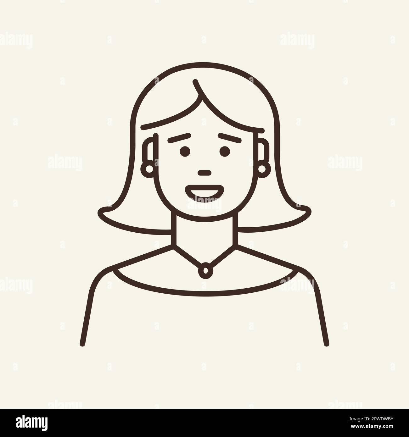 Middle aged woman face Stock Vector Images - Alamy