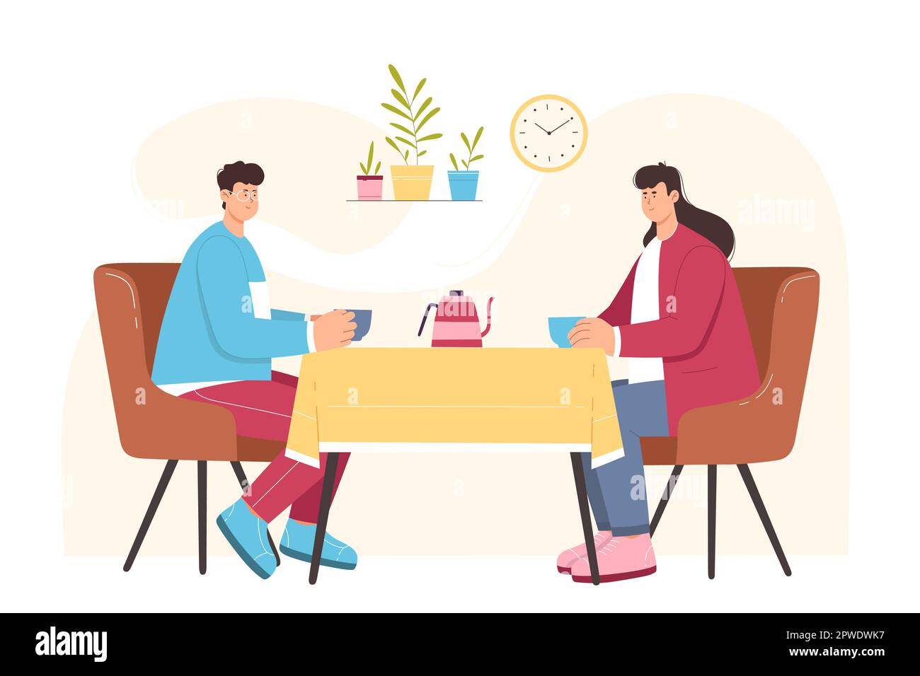 Drinking coffeeshop woman Stock Vector Images - Alamy