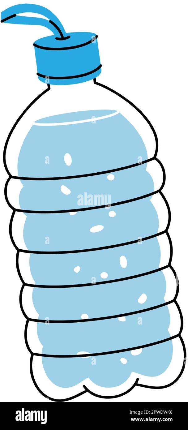 Fitness plastic bottle icon. Empty glass or plastic bottle silhouette ...