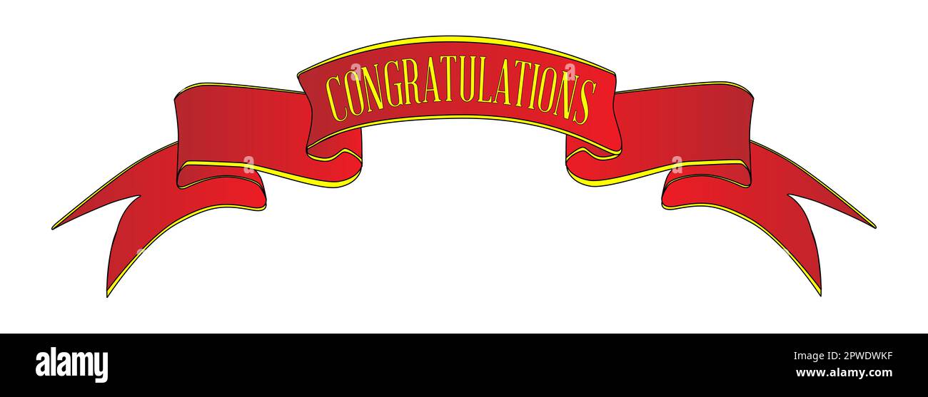 Congratulations ribbon hi-res stock photography and images - Alamy