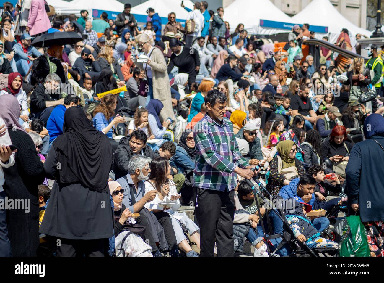 Thousands Muslim attends Eid in the Square 2023 in Trafalgar Square to ...