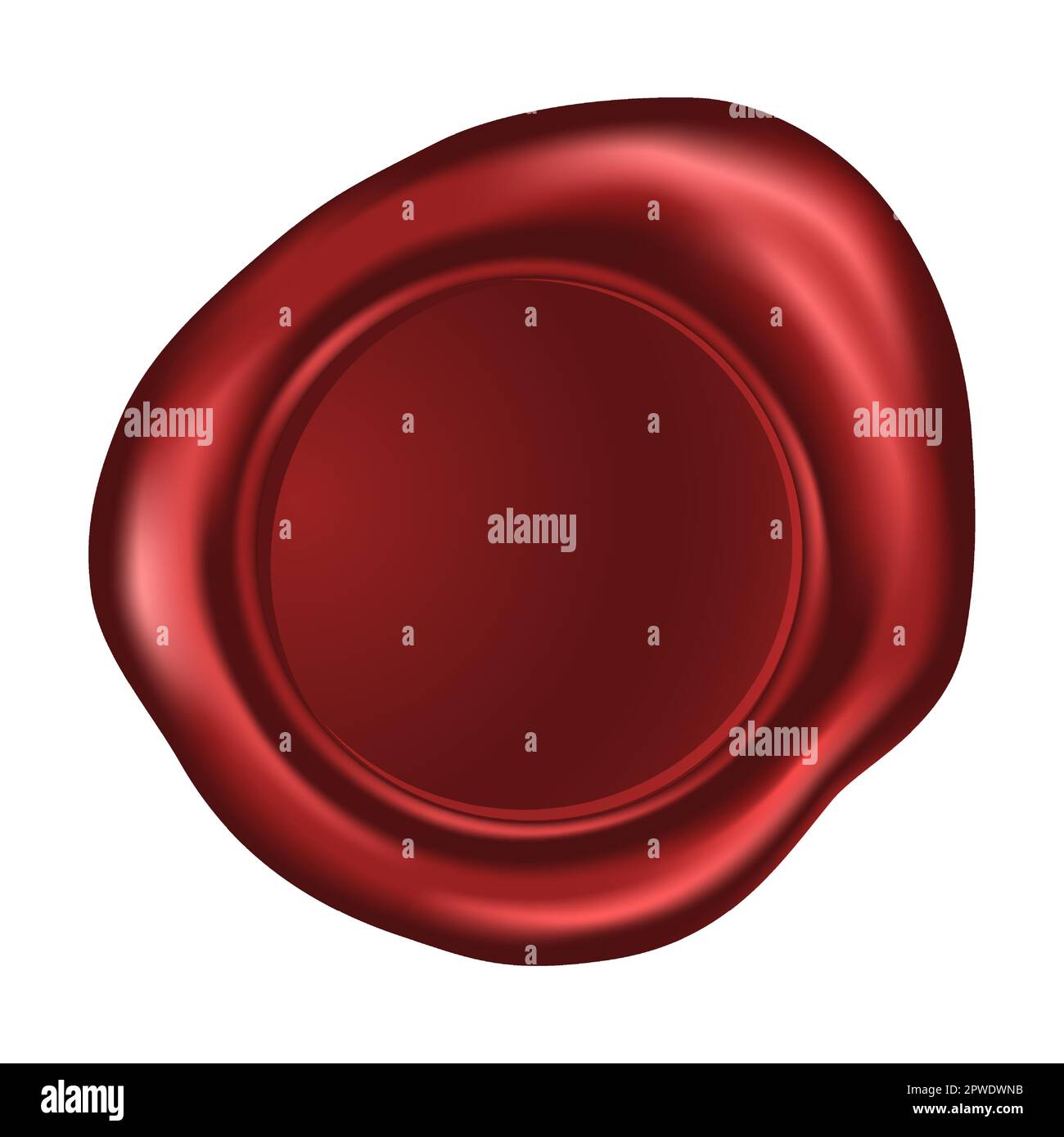 realistic paraffin Antique wax stamp in shape on white background ...