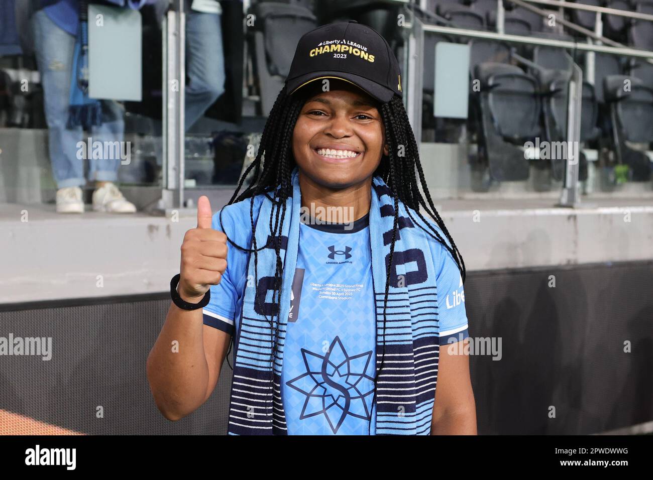 Sydney, Australia. 30th Apr, 2023. Madison Haley of Sydney FC gives a ...