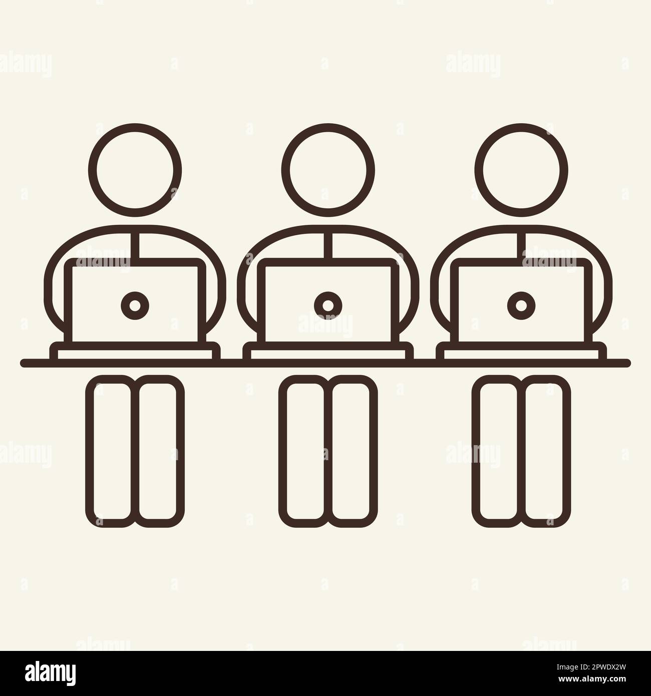 Coding teamwork line icon Stock Vector Images - Alamy
