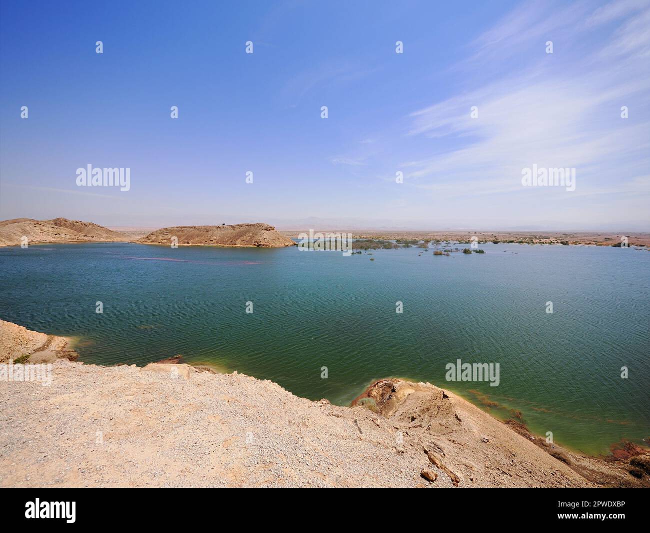 Lake Eshet in the heart of the Faran Desert. Israel Stock Photo - Alamy