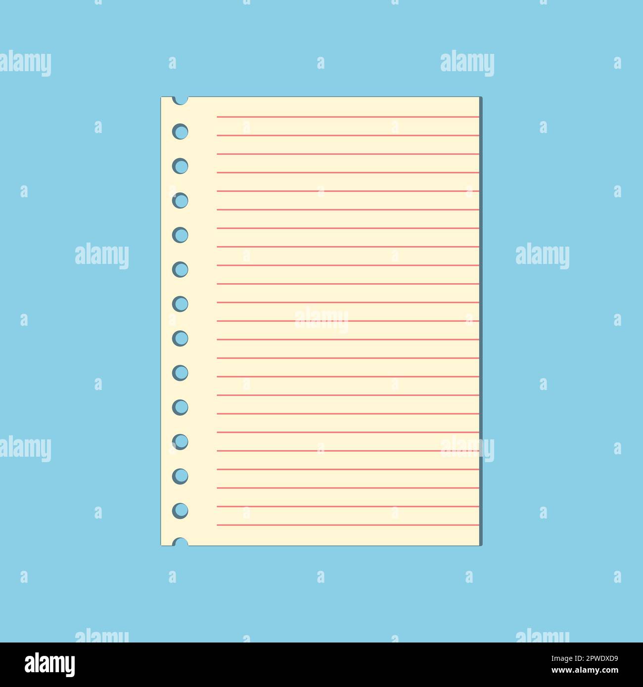 Line piece of paper for scrapbook vector illustration Stock Vector ...