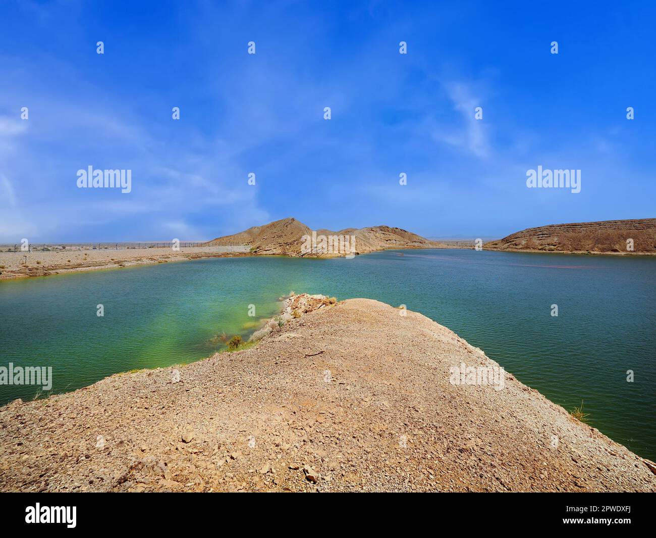 Lake Eshet in the heart of the Faran Desert. Israel Stock Photo - Alamy