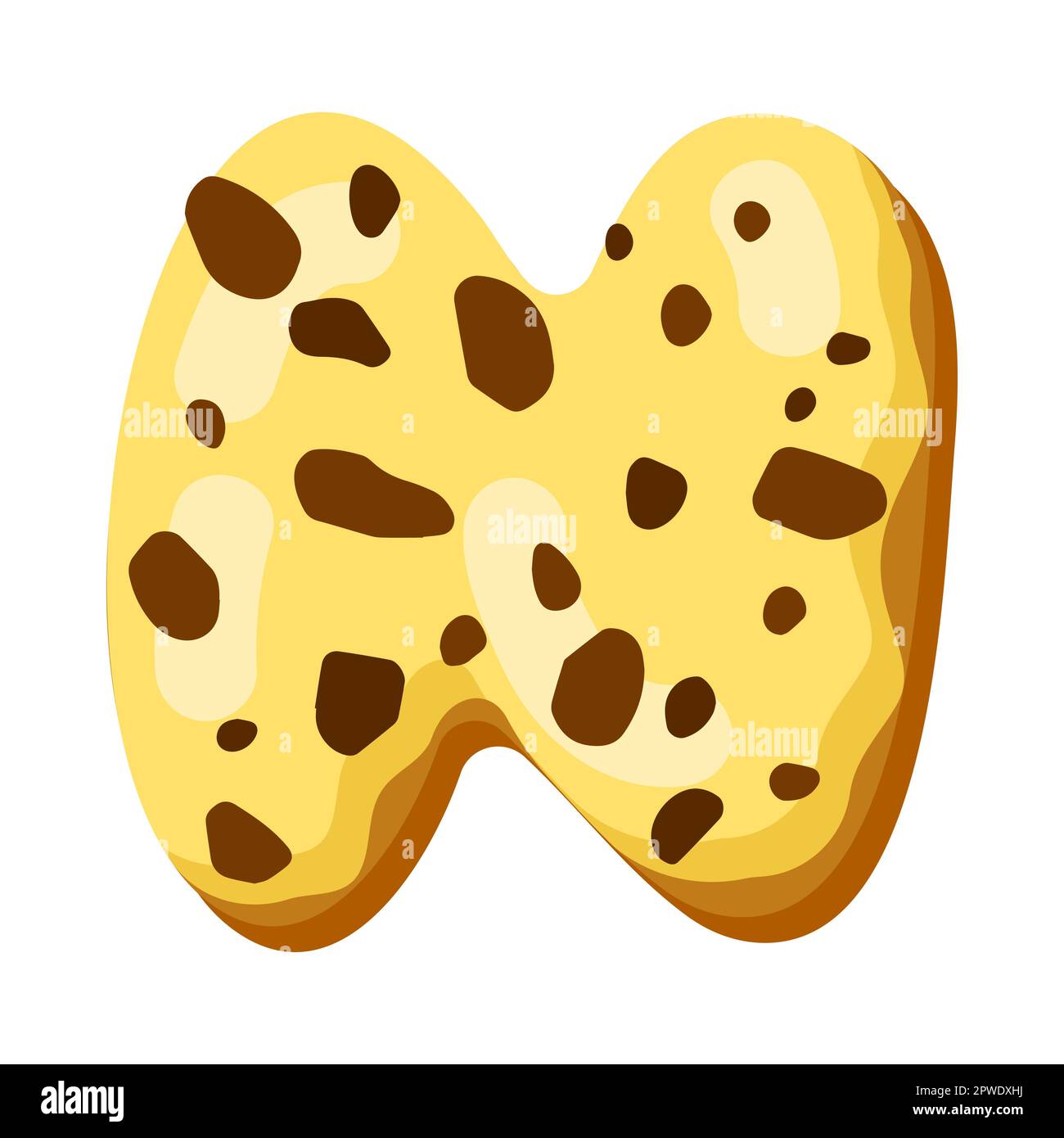 N letter donut cartoon Stock Vector Images - Alamy