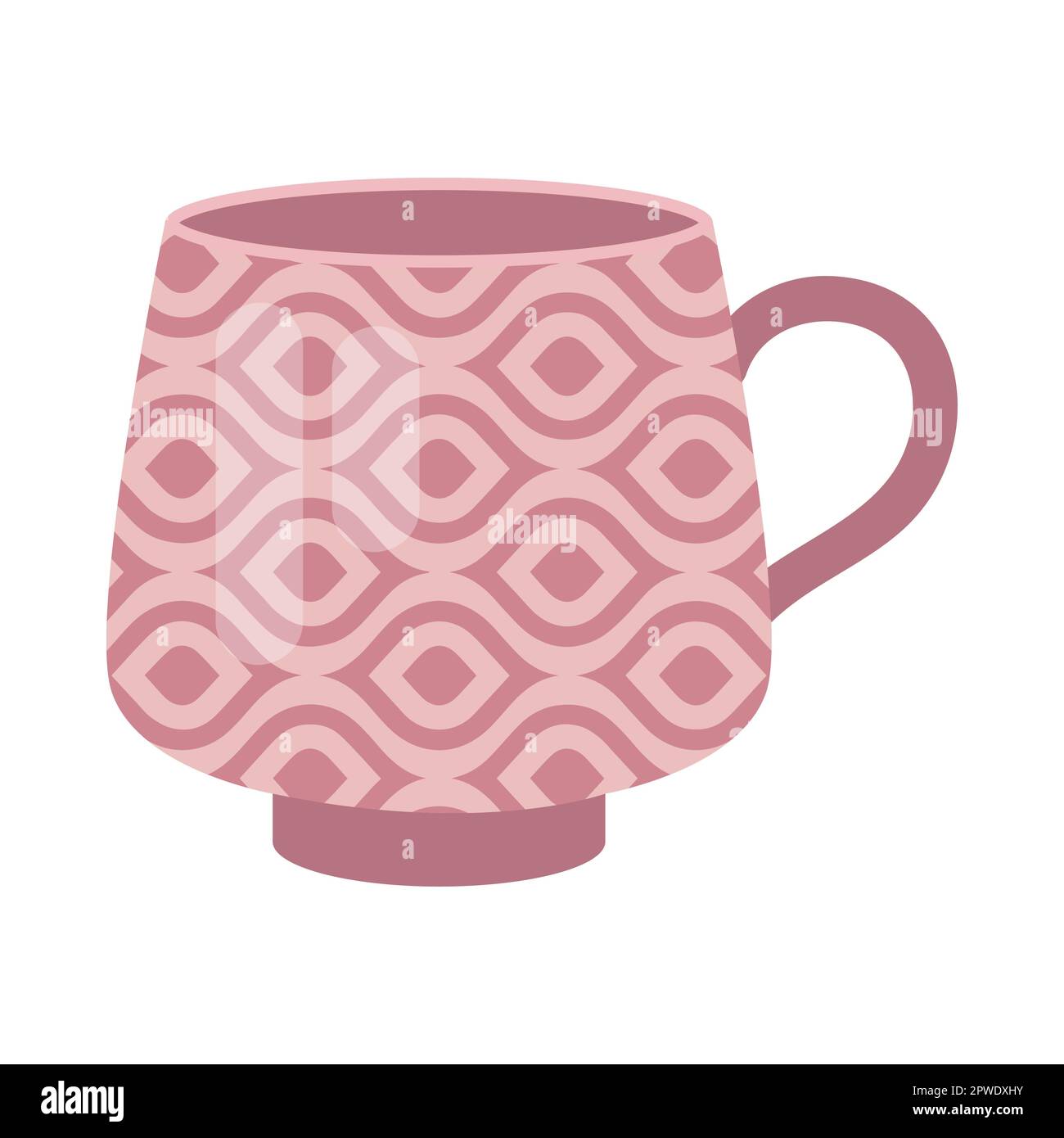 Modern pink mug cartoon illustration Stock Vector Image & Art - Alamy