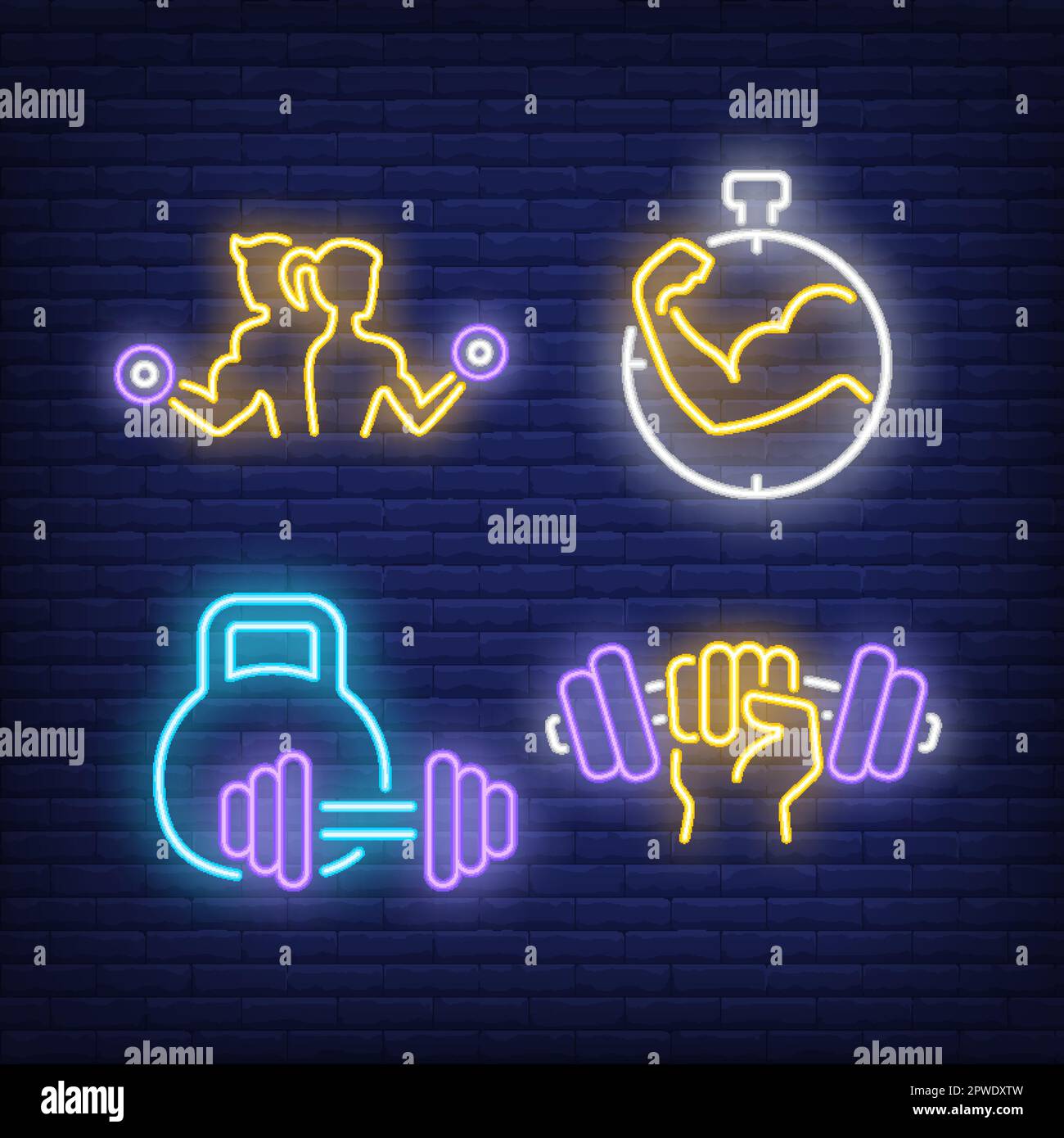 Gym neon sign Stock Vector Images - Alamy