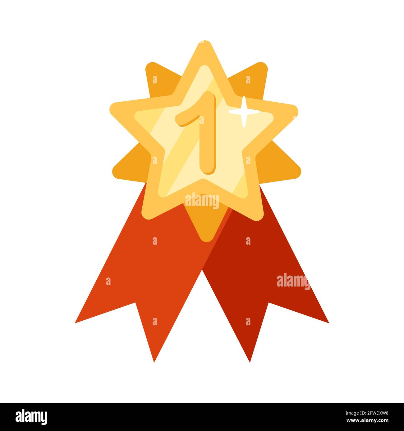 Red number one golden Stock Vector Images - Alamy