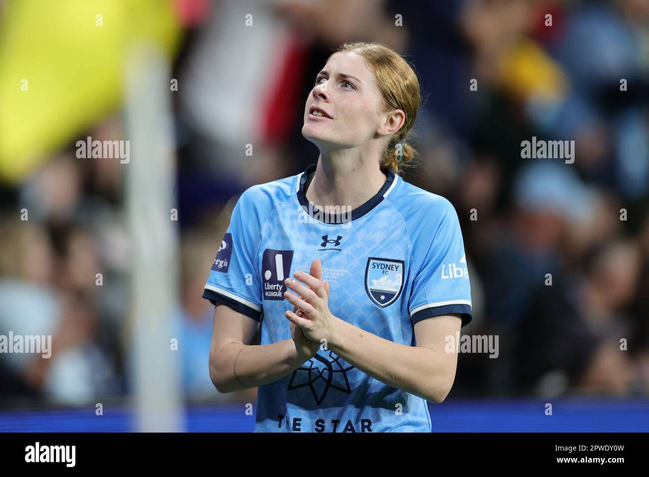 Sydney, Australia. 30th Apr, 2023. Cortnee Vine of Sydney FC thanks the ...