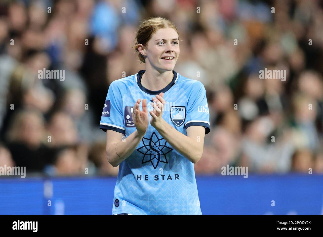 Sydney, Australia. 30th Apr, 2023. Cortnee Vine of Sydney FC thanks the ...
