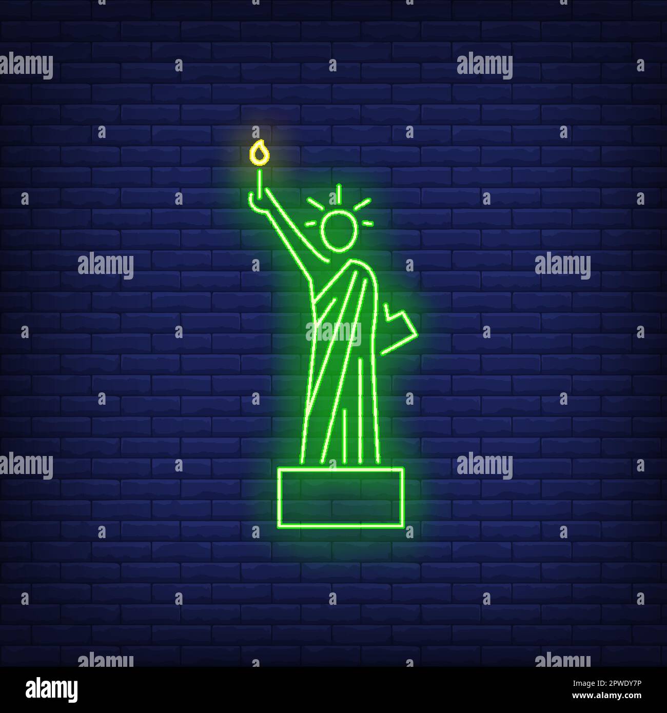 Statue of Liberty neon sign Stock Vector Image & Art - Alamy