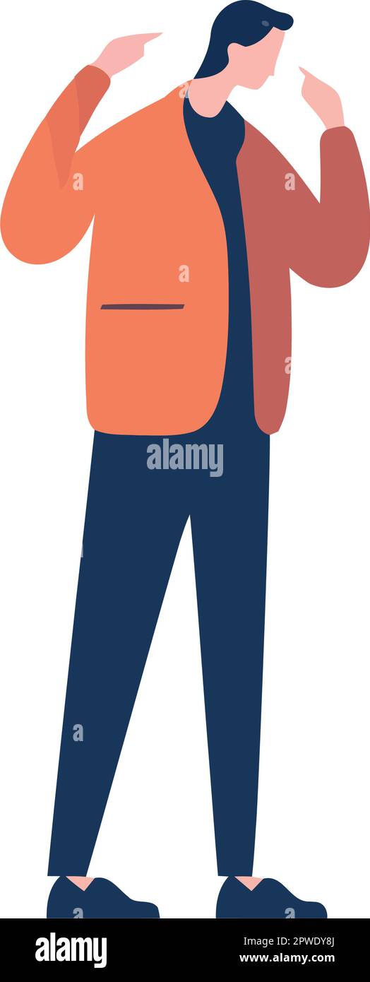 Successful businessman standing with confidence Stock Vector Image ...