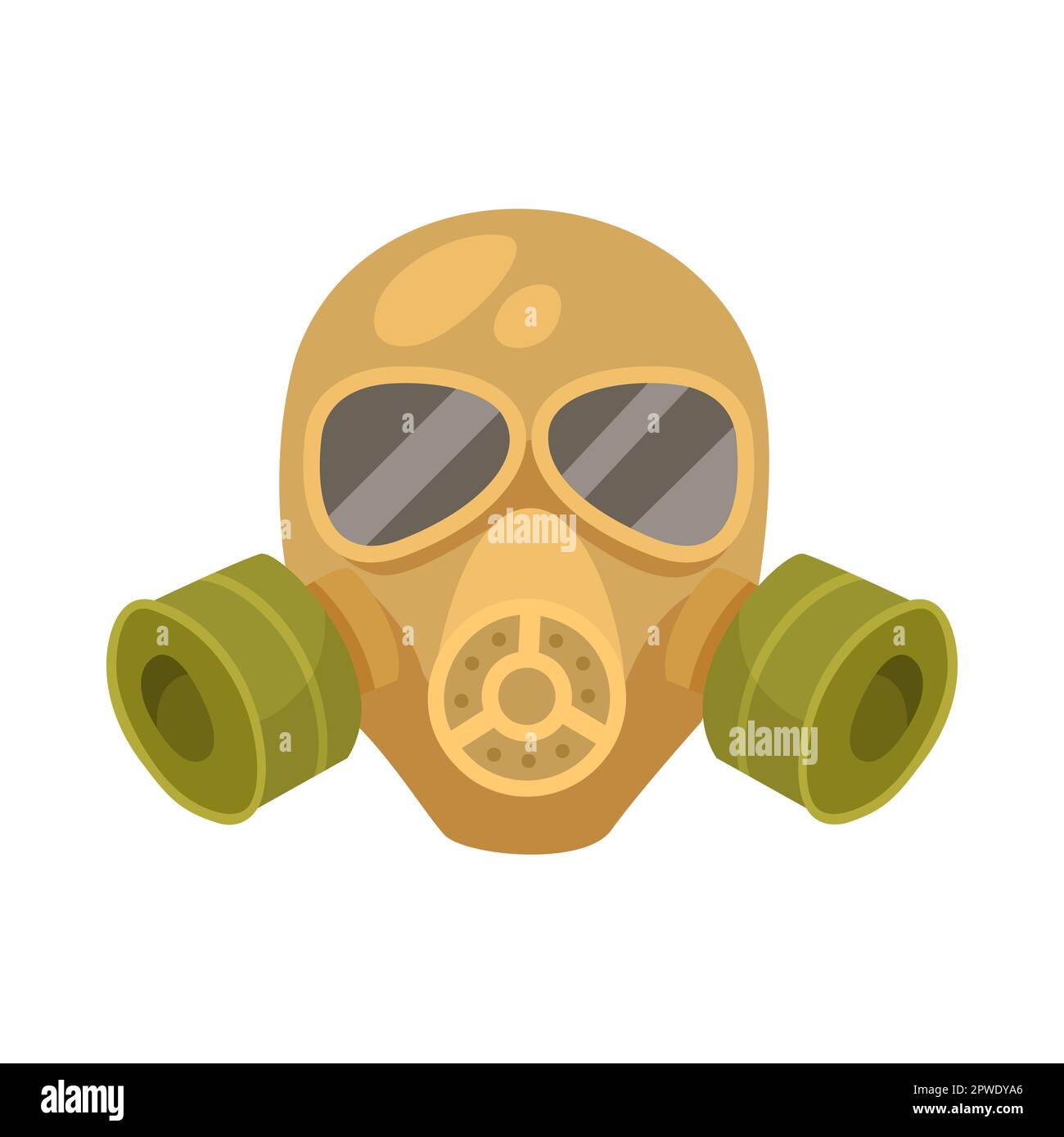 Gas mask as elements of camouflage uniform cartoon illustration Stock ...