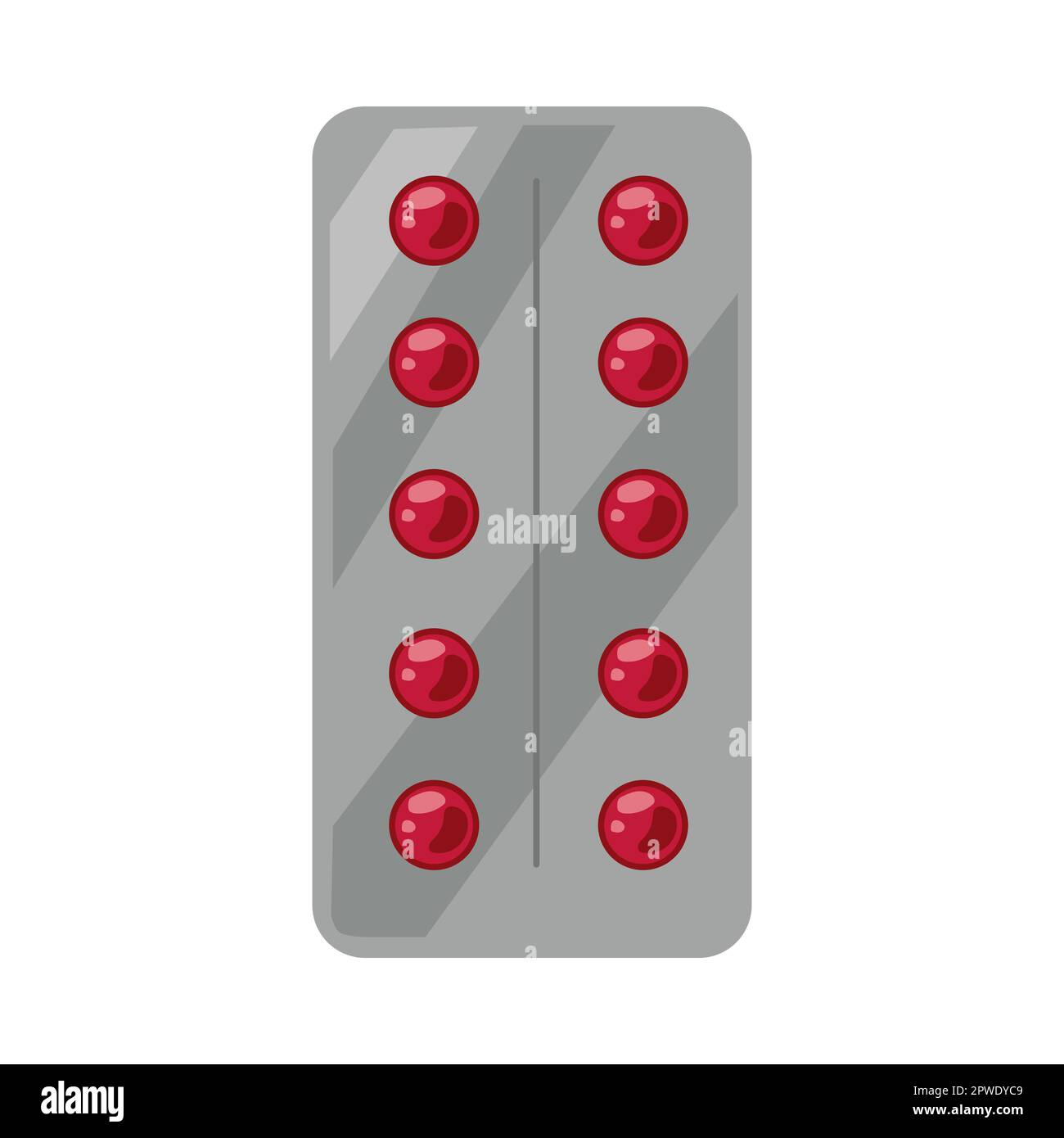 Red pills in blister pack cartoon illustration Stock Vector Image & Art ...