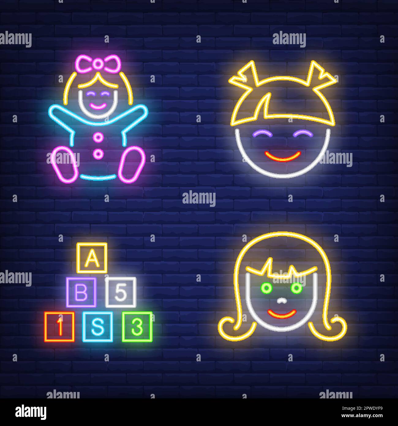 Children at play signage Stock Vector Images - Alamy