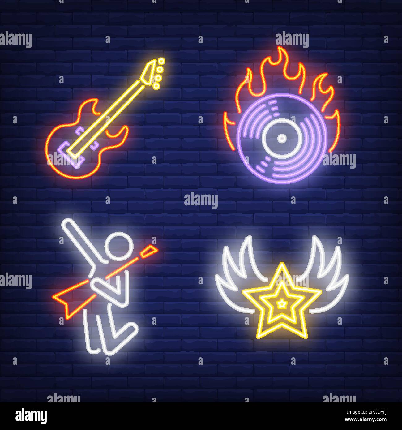 Fire guitar background Stock Vector Images - Alamy