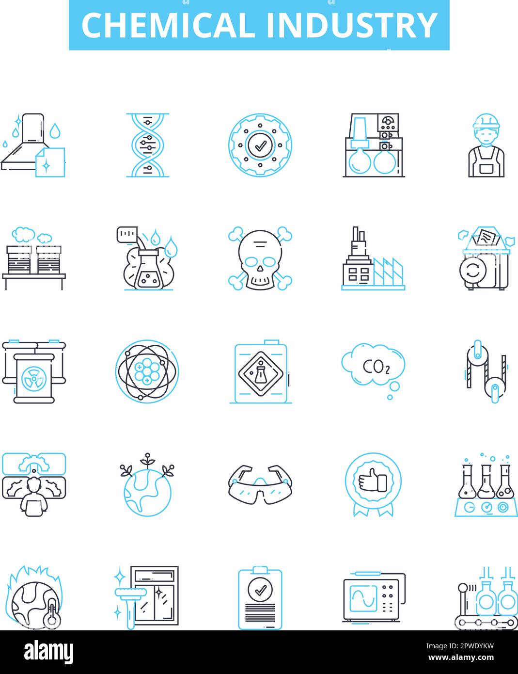 Chemical industry vector line icons set. Chemicals, Industry ... Chemical industry vector line icons set. Chemicals, Industry ...