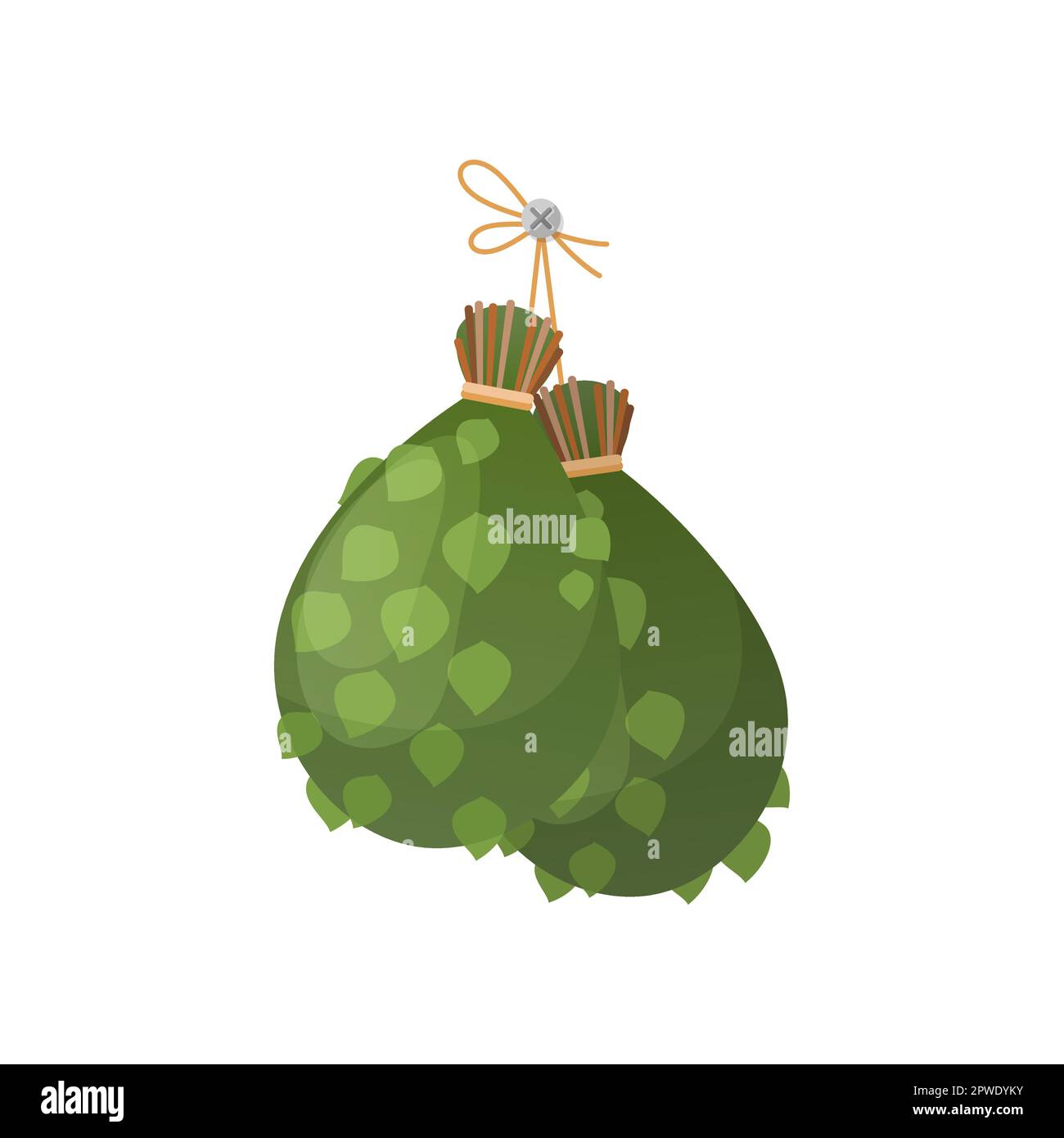 Old Russian switches of green birch twigs vector illustration Stock ...