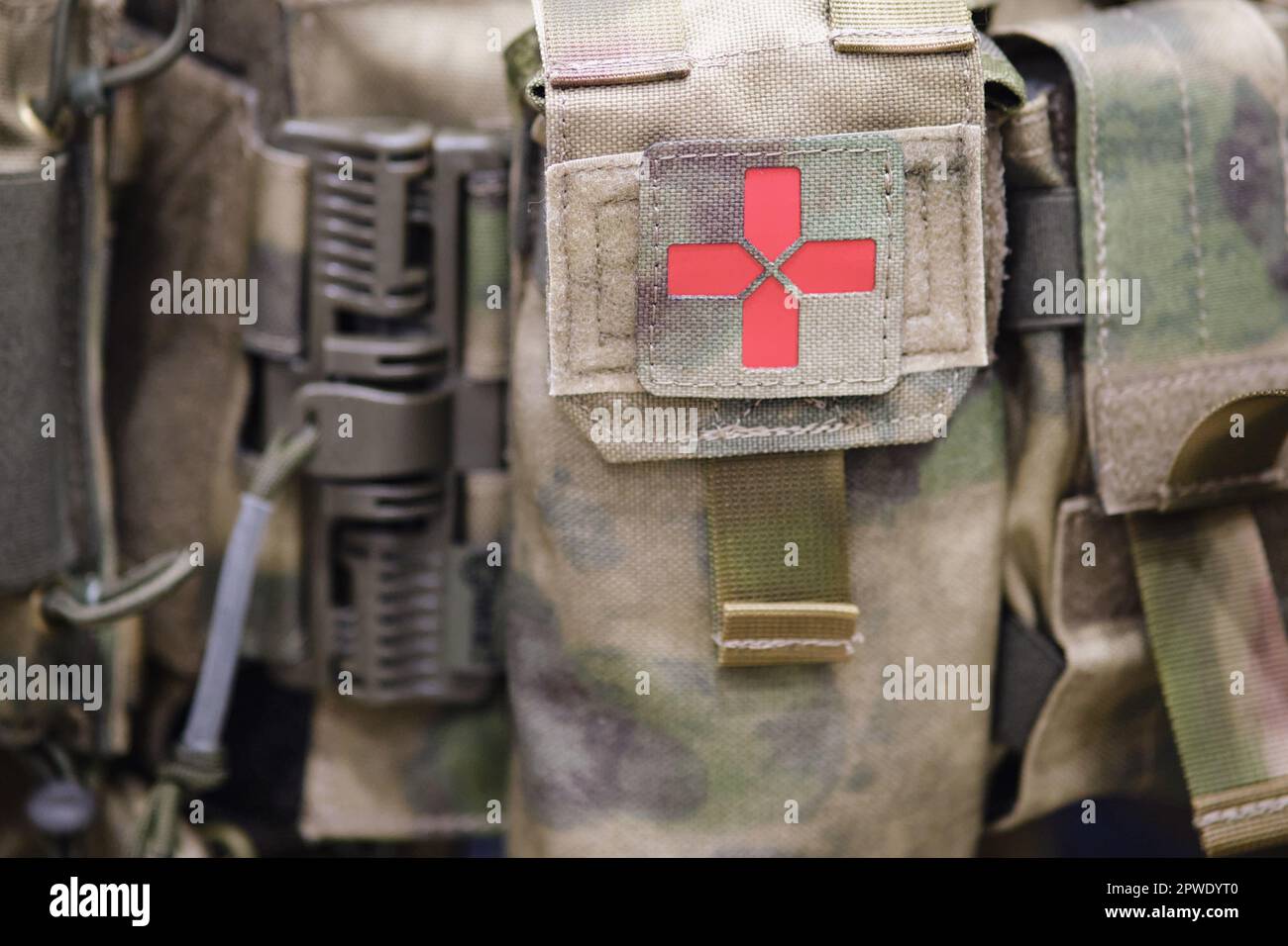 Bags for medical items and doctor's equipment. Army pouches and a ...