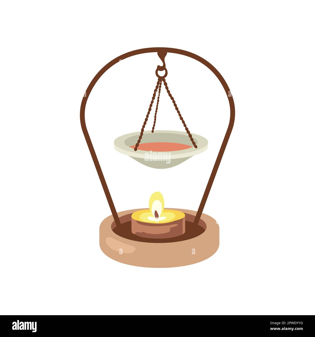 Wax melt candle for house decoration vector illustration Stock Vector ...