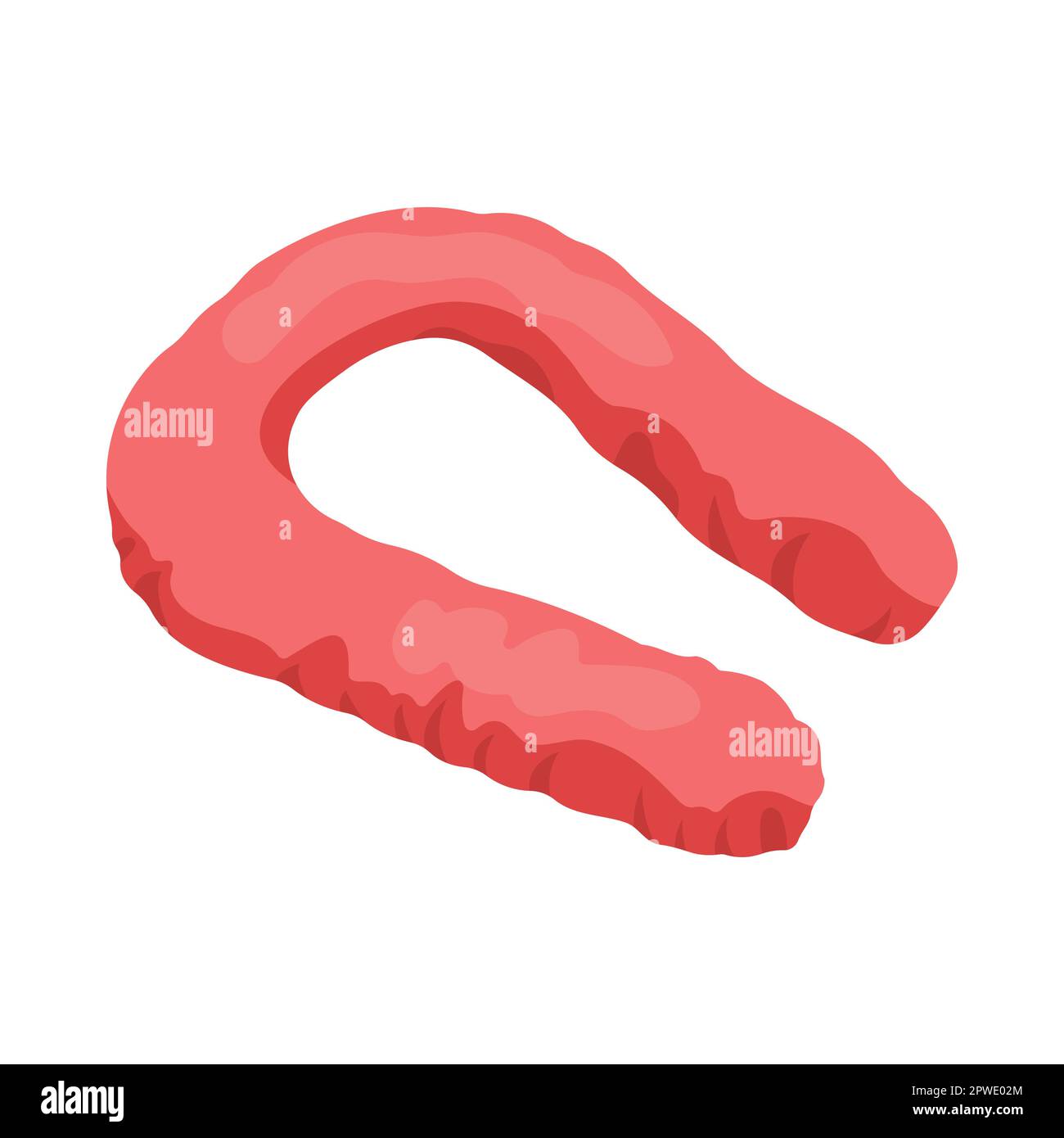 Soft red U-shaped pillow vector illustration Stock Vector Image & Art ...