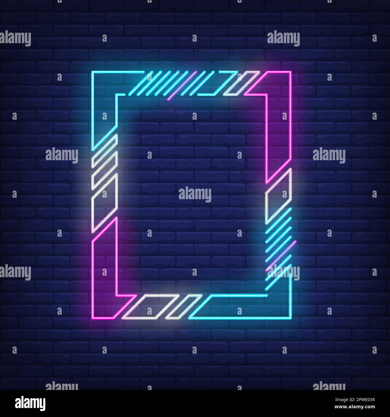 Border realistic neon sign hi-res stock photography and images - Alamy