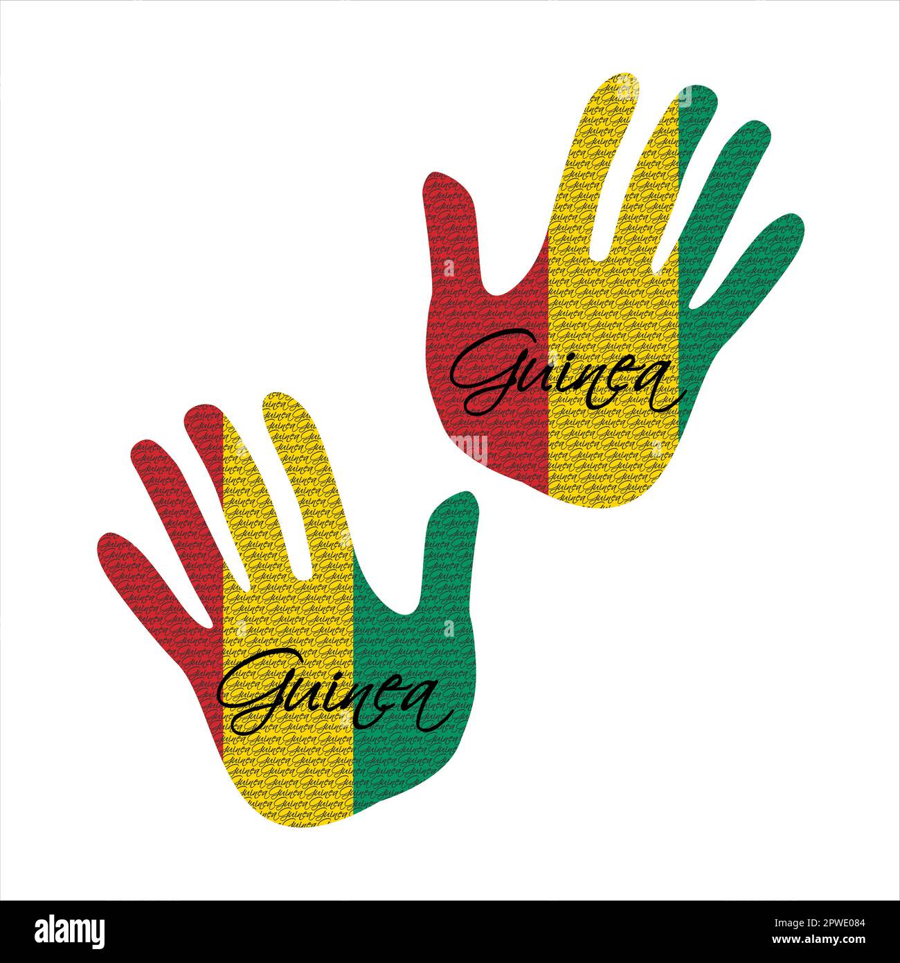 Hand drawn vector illustration with guinea flag pattern great for ...
