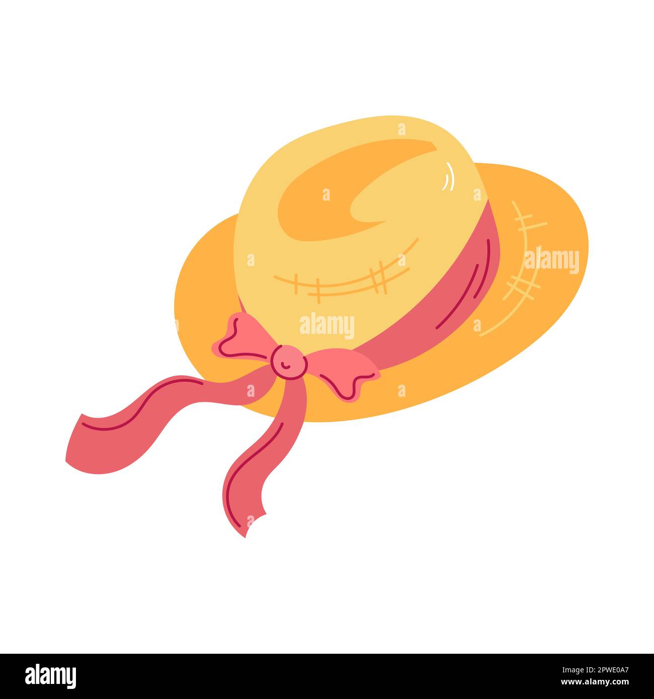 Floppy straw hat Stock Vector Images - Alamy