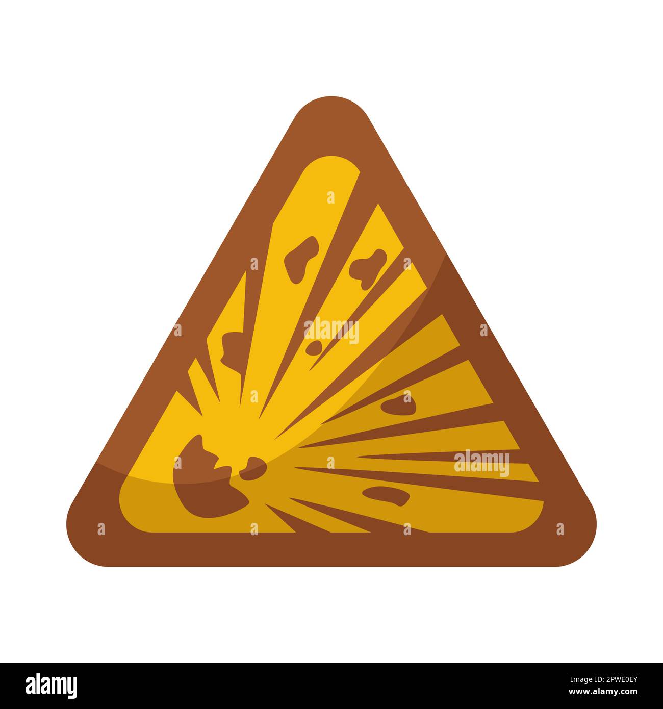 Danger sign with explosion cartoon illustration Stock Vector Image ...