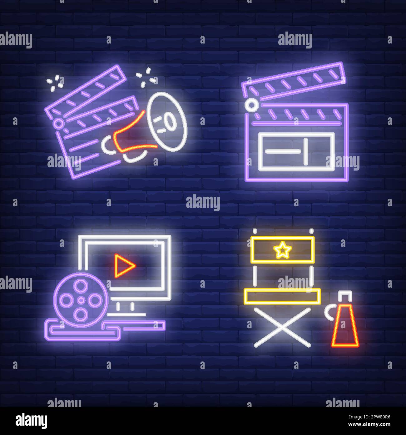 Film reel megaphone director hi-res stock photography and images - Alamy