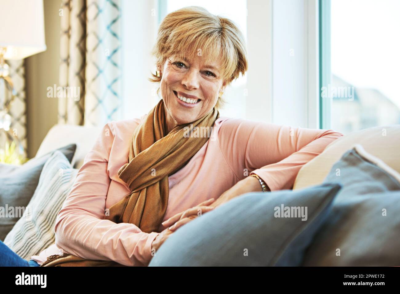 Making the most of retirement by making it comfortable. Portrait of a ...