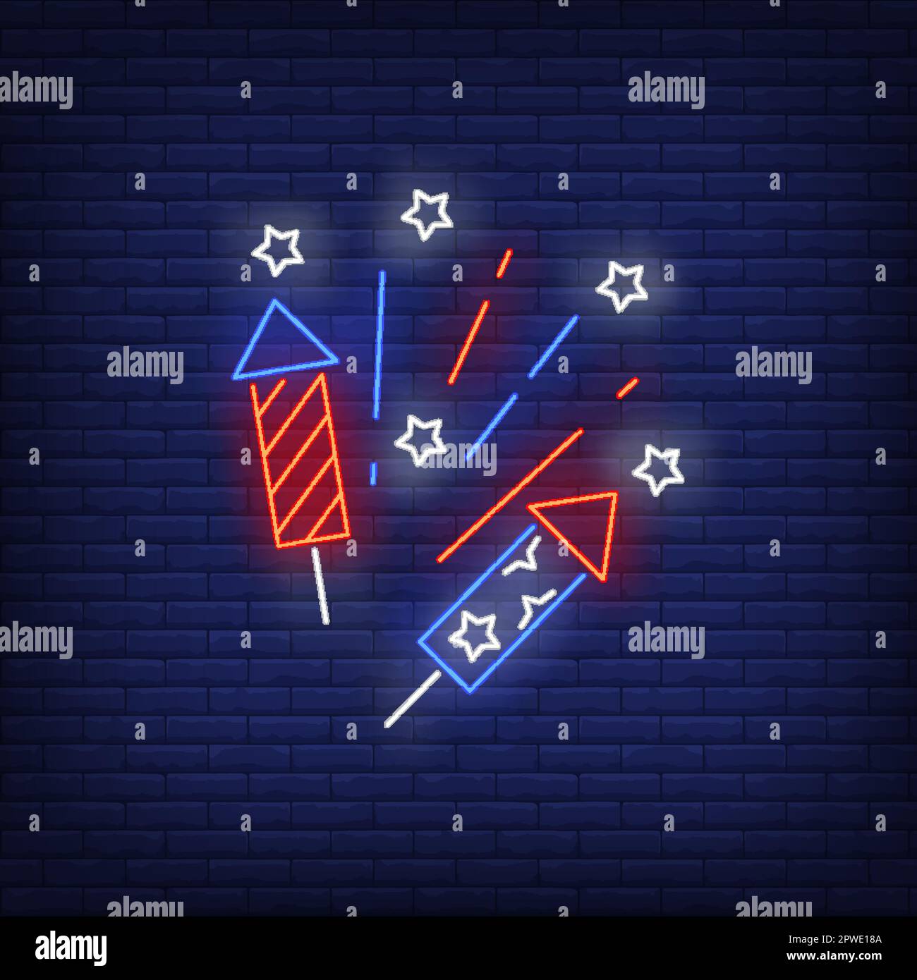 Firework neon sign Stock Vector Image & Art - Alamy