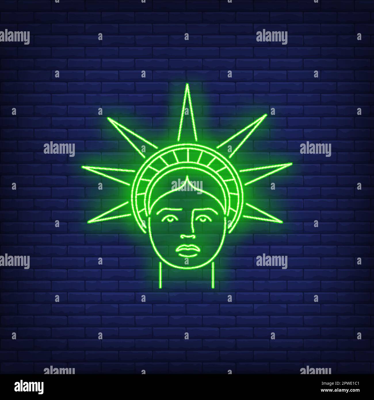 Statue of Liberty head neon sign Stock Vector Image & Art - Alamy