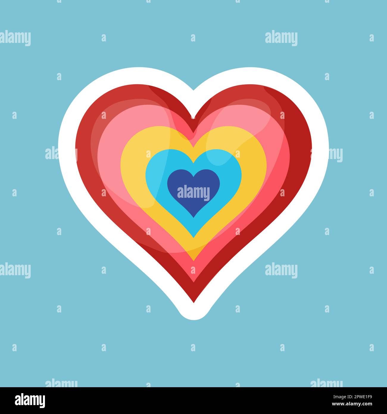 Retro hippie badge with heart vector illustration Stock Vector Image ...